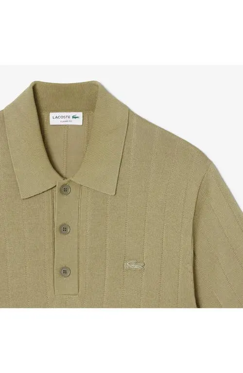 Lacoste Classic Fit Rib Polo - Olive