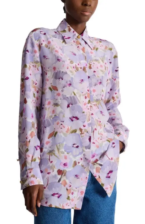 Balmain Printed Cotton Poplin Shirt