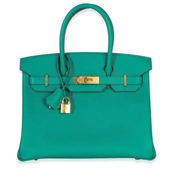 Hermès Vert Jade Epsom Birkin 30 - Green
