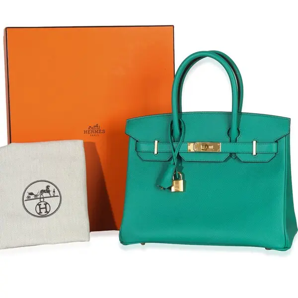 Hermès Vert Jade Epsom Birkin 30 - Green