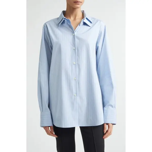 RÓHE Double Collar Striped Shirt