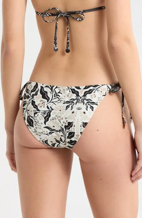 Ramy Brook Benni Side Tie Bikini Bottom - Black Combo