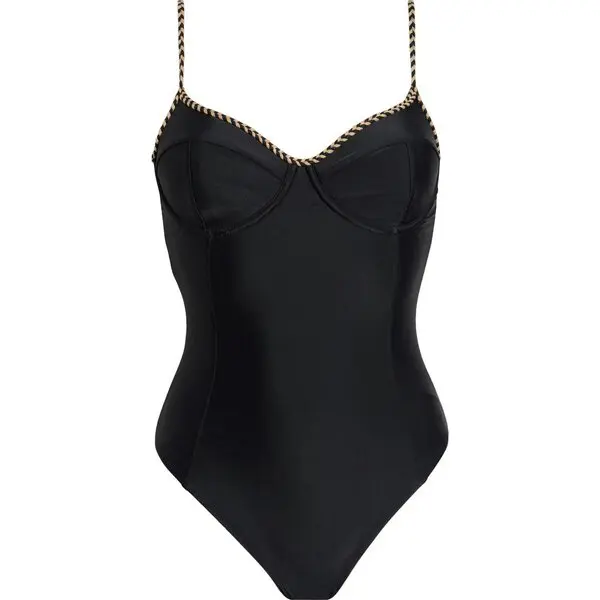 Ramy Brook Jayda Braided One-piece Swimsuit - Black