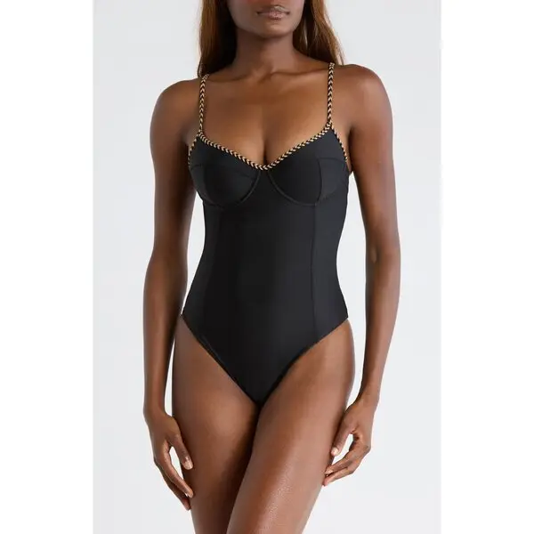 Ramy Brook Jayda Braided One-piece Swimsuit - Black