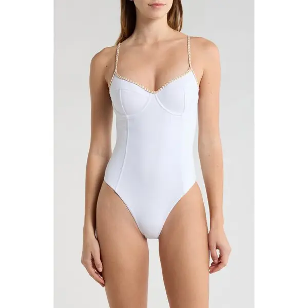 Ramy Brook Jayda Braided One-piece Swimsuit - White
