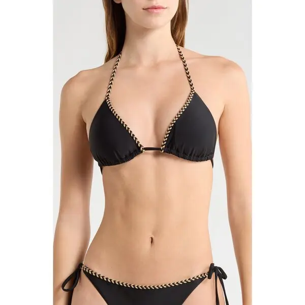 Ramy Brook Nikoleta Braided Bikini Top - Black