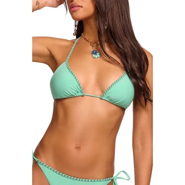 Ramy Brook Nikoleta Braided Bikini Top - Seaglass