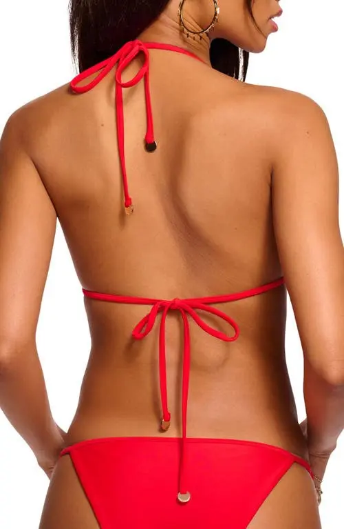 Ramy Brook Nancy Triangle Bikini Top - Flame