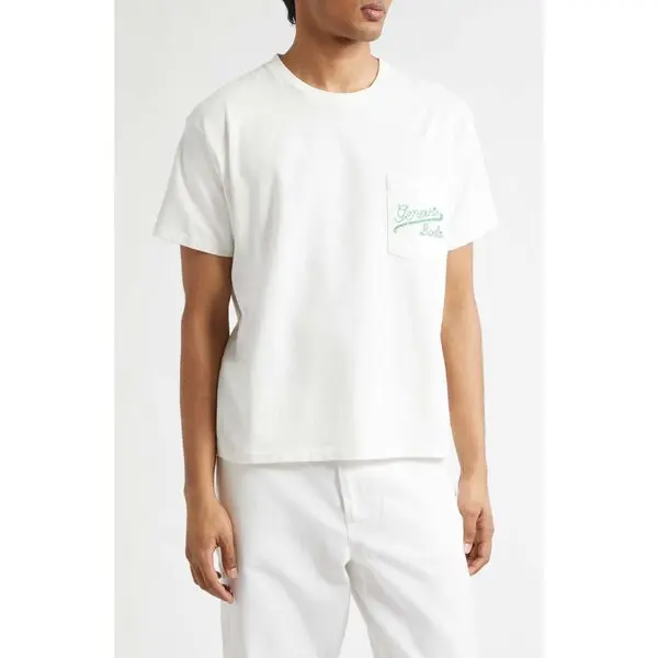BODE Beaded Geneva Pocket T-shirt - Cream