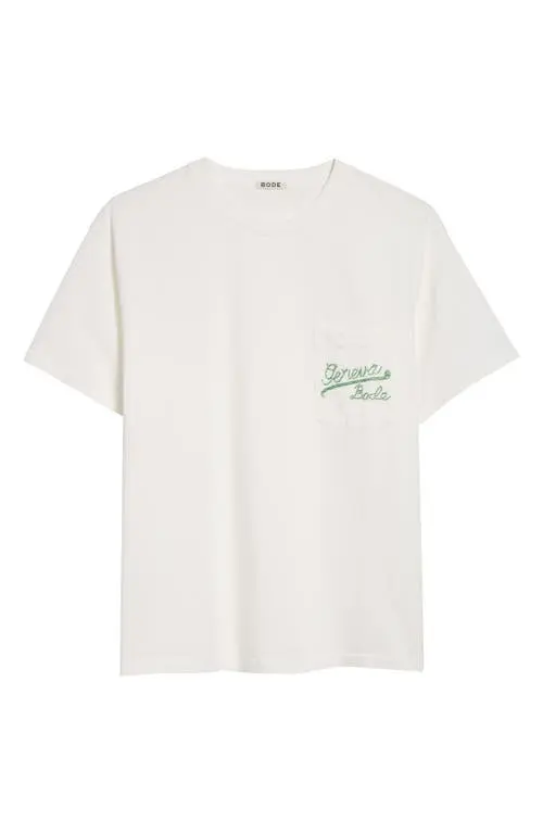 BODE Beaded Geneva Pocket T-shirt - Cream