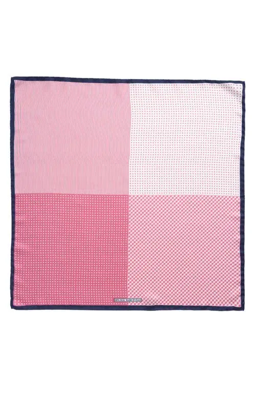 Nordstrom Panel Silk Pocket Square - Pink