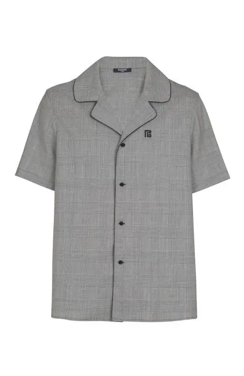 Balmain Short-sleeved Prince Of Wales Shirt