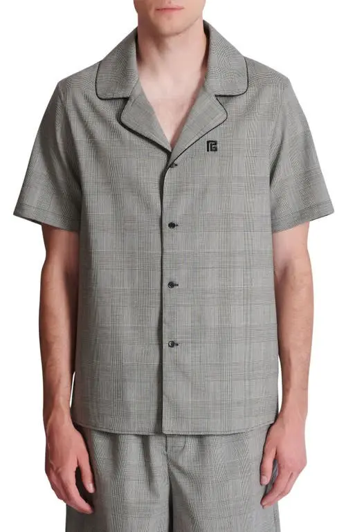Balmain Short-sleeved Prince Of Wales Shirt