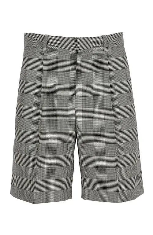 Balmain Prince Of Wales Check Darted Shorts