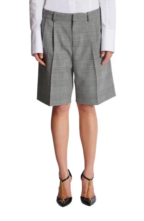 Balmain Prince Of Wales Check Darted Shorts