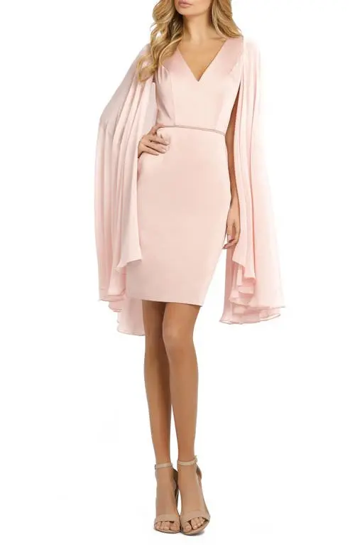Mac Duggal Cape Sheath Cocktail Dress