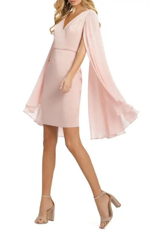 Mac Duggal Cape Sheath Cocktail Dress