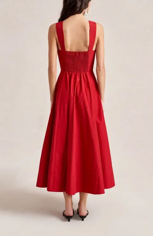 LA LIGNE Myrtle Fit-and-flare Midi Dress - Lipstick