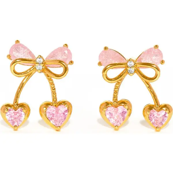 GIRLS CREW Cherry Pie Stud Earrings - Gold