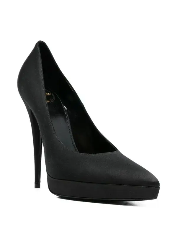 Saint Laurent Pointed Toe Leather Pumps