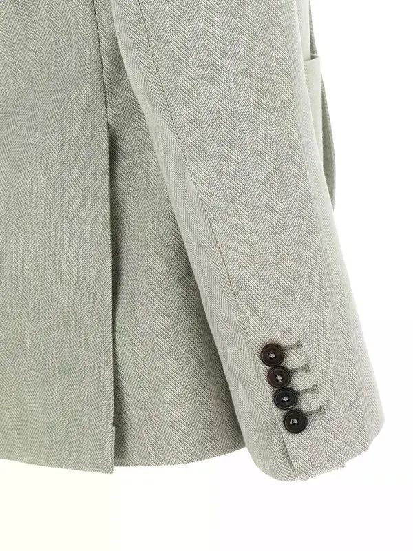 Pal Zileri Brera Chevron-pattern Blazer - Grey
