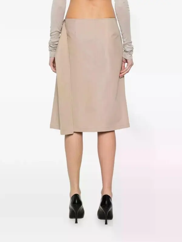 COURREGES Pocket Belted Midi Skirt