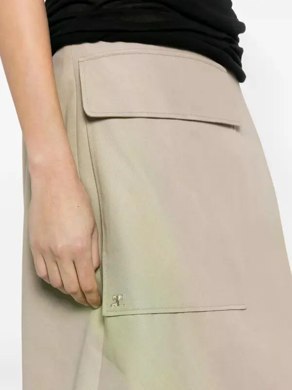 COURREGES Pocket Belted Midi Skirt