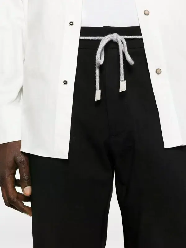 Eleventy Drawstring Trousers - Black