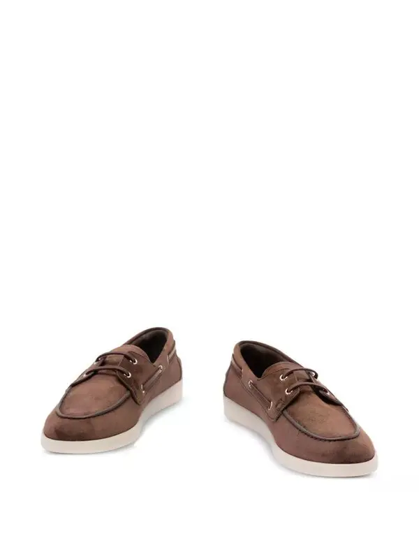 Prada Suede Boat Shoes