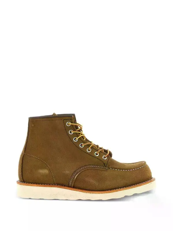 Red Wing Contrasting Stitching Leather Boots - Brown