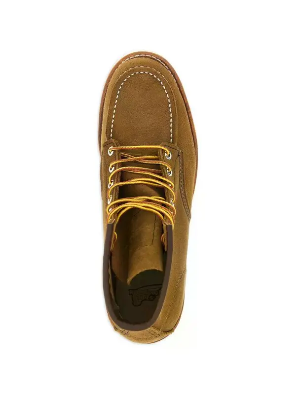 Red Wing Contrasting Stitching Leather Boots - Brown