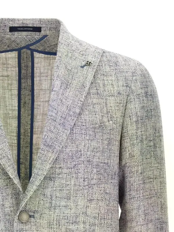 Tagliatore Single-breasted Peak-lapels Blazer - Grey