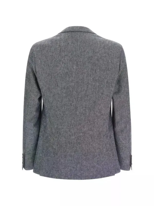 Pal Zileri Chevron-pattern Single-breasted Blazer