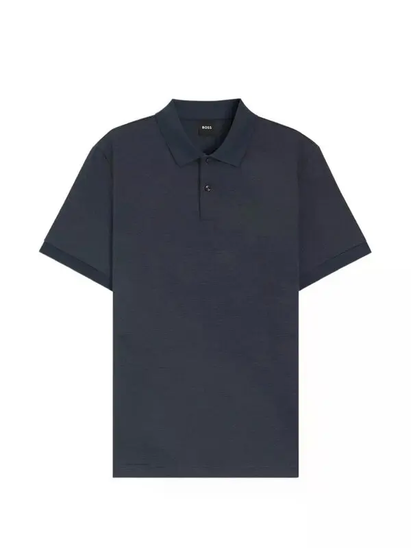 BOSS Textured Short-sleeved Polo Shirt - Blue
