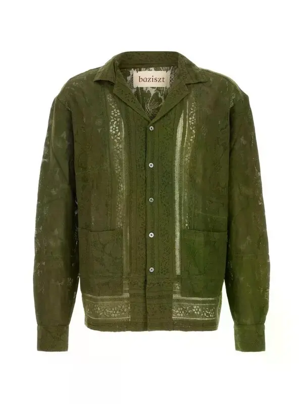 BAZISZT Lace-detail Shirt