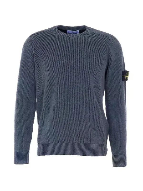 Stone Island Crew-neck Rib Knit Sweater