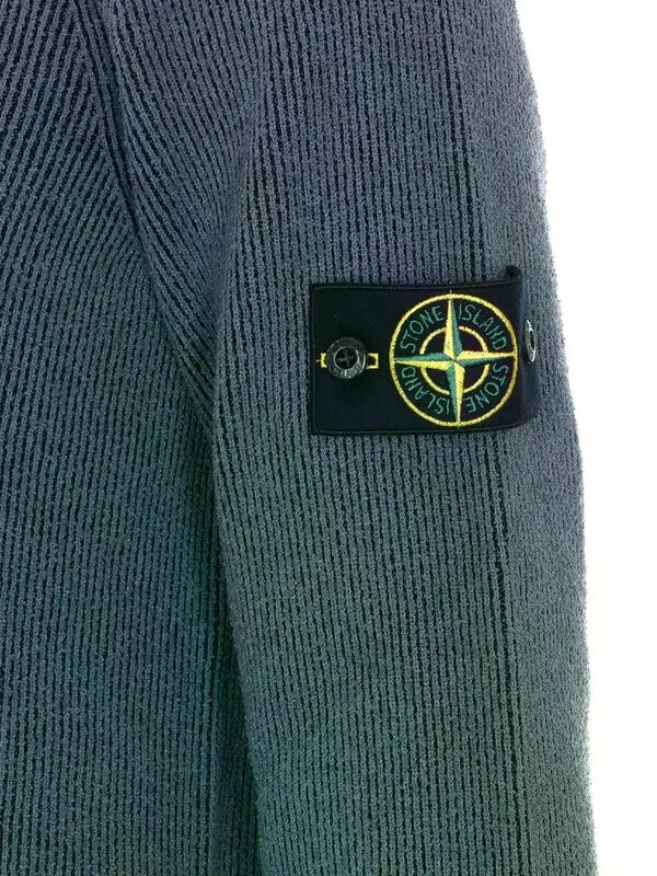 Stone Island Crew-neck Rib Knit Sweater