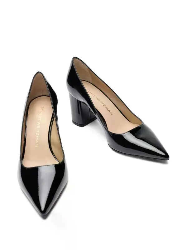 STUART WEITZMAN Power Block-heel Pointed Pumps - Black