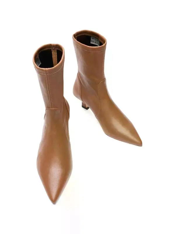 STUART WEITZMAN Vinnie Pointed Boots - Neutrals