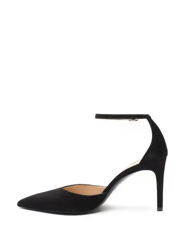 STUART WEITZMAN 85mm Ankle-strap Pointed Pumps - Black