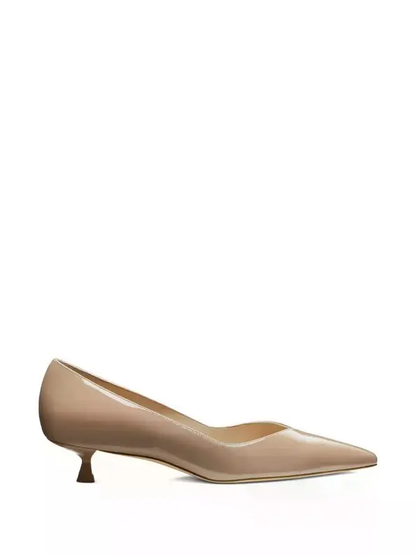 STUART WEITZMAN Eva V-cut Pointed Pumps - Neutrals