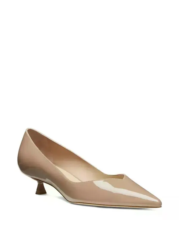 STUART WEITZMAN Eva V-cut Pointed Pumps - Neutrals