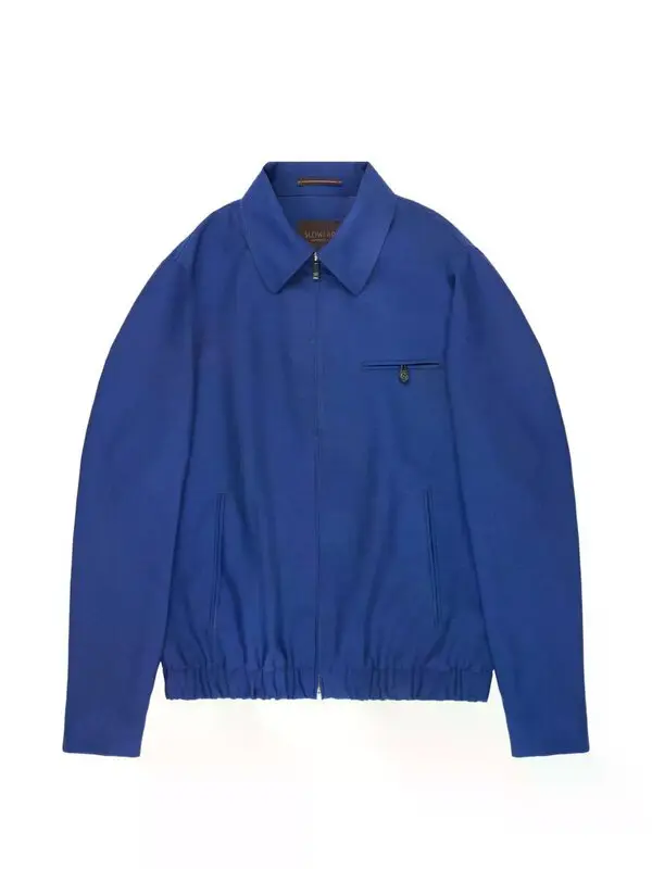 Montedoro Primo Zip-up Wool Bomber Jacket - Blue