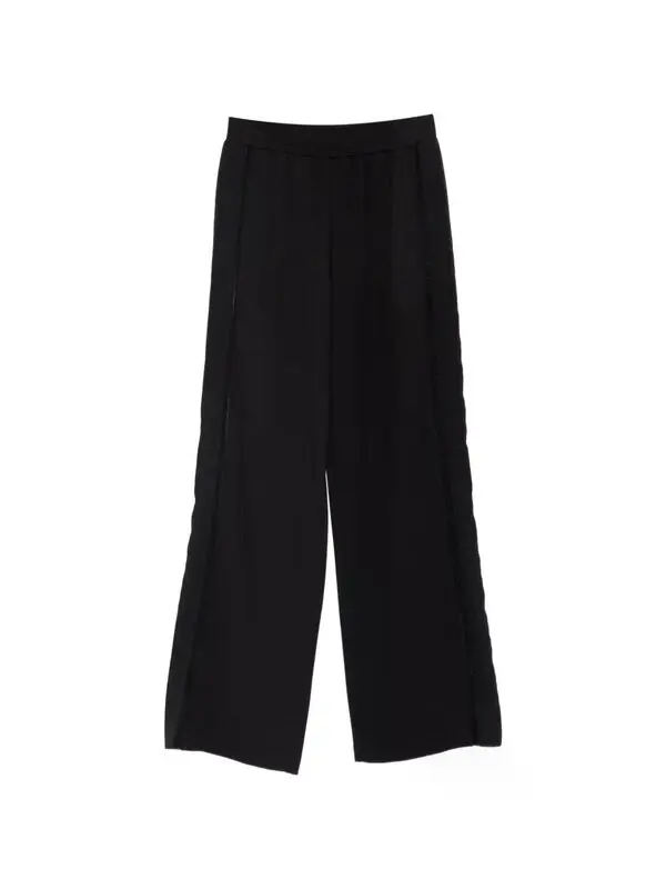 TWINSET Milano Stitch Palazzo Pants With Lace Detail