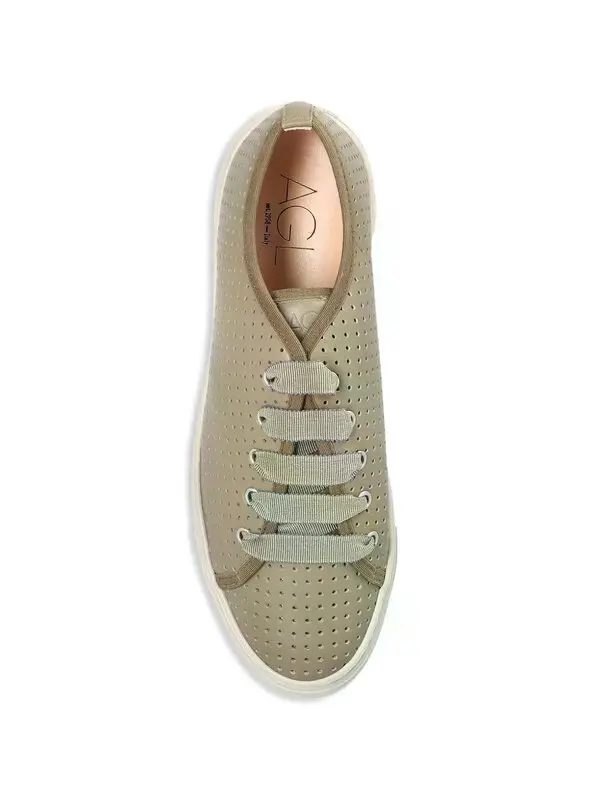Agl Perforated Lace-up Platform Sole Sneakers