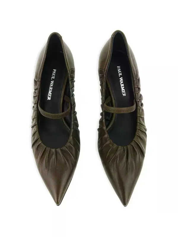 PAUL WARMER Vendome Ruched Strap Pumps