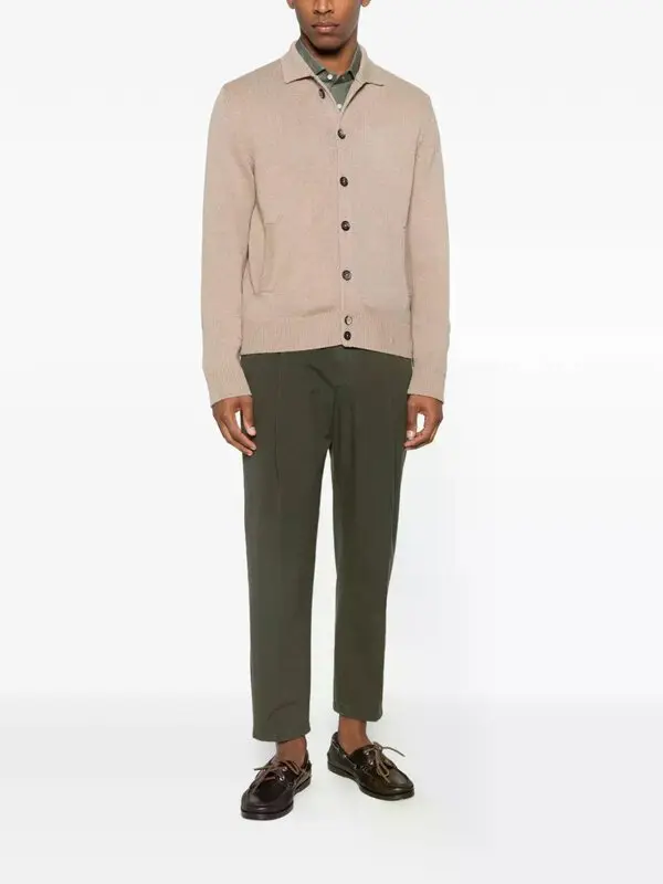 Eleventy Button Cotton Cardigan - Neutrals