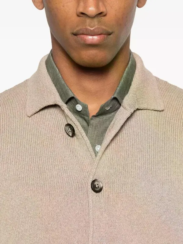 Eleventy Button Cotton Cardigan - Neutrals