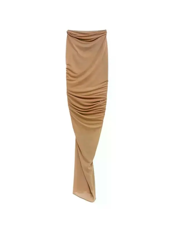 Atlein Draped-effect Skirt - Brown