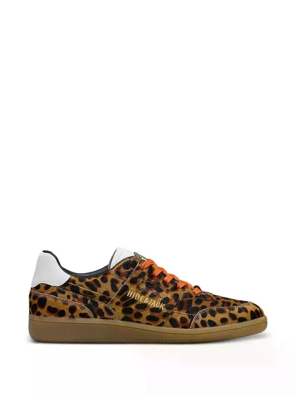 HIDE&JACK Leopard Print Lace-up Sneakers - Brown